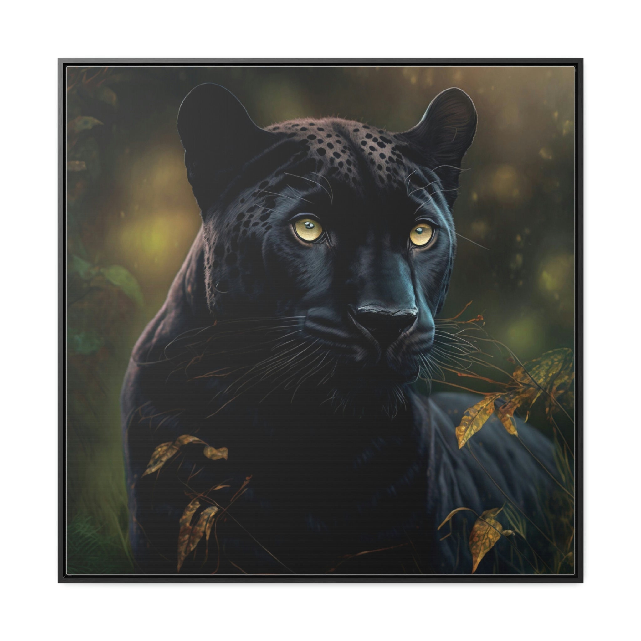 Black Panther Art, Black Panther Portrait, Canvas Art Print, Visual Art ...