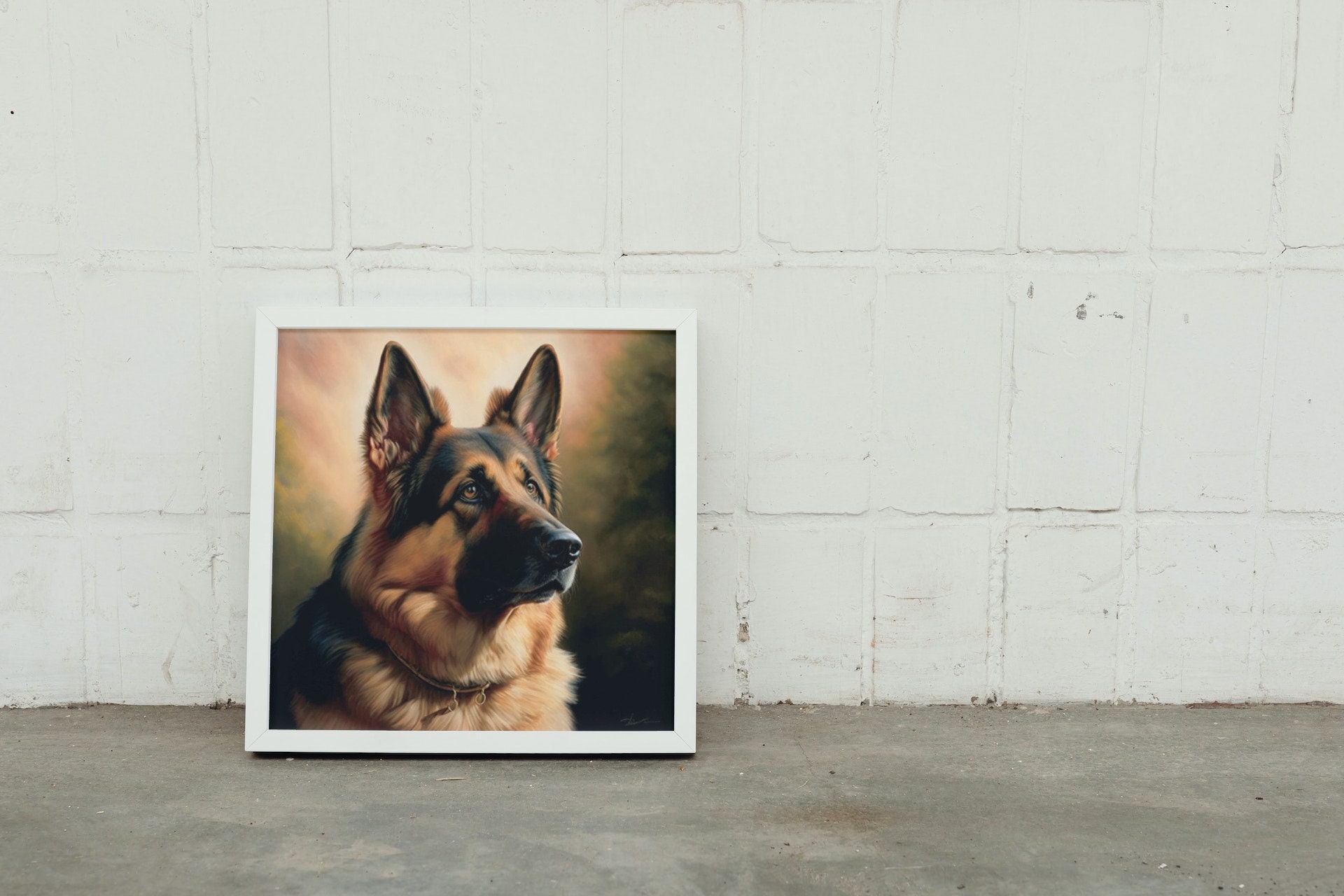 German Shepherd Dog, Dog Portrait, Digital Art, Digital Prints ...