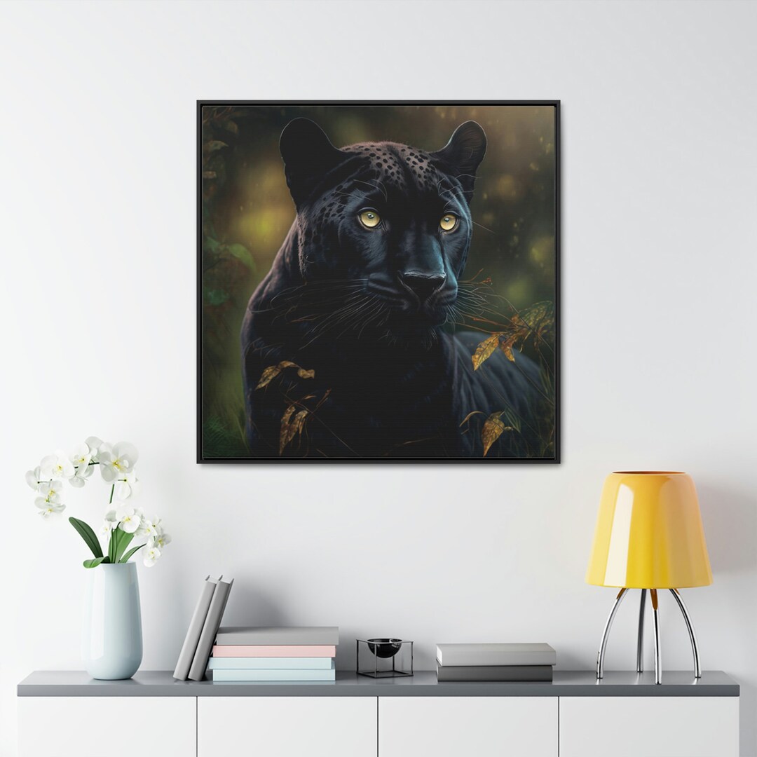 Black Panther Art, Black Panther Portrait, Canvas Art Print, Visual Art ...