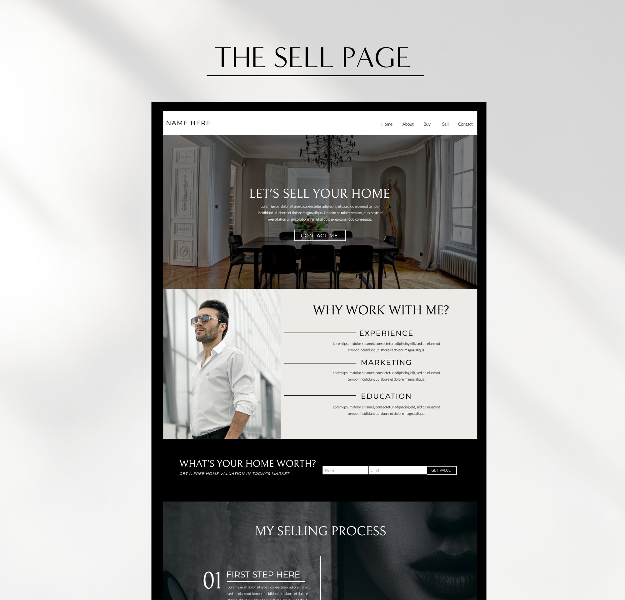 Realtor Website Design, Real Estate Website Template, Showit Website ...
