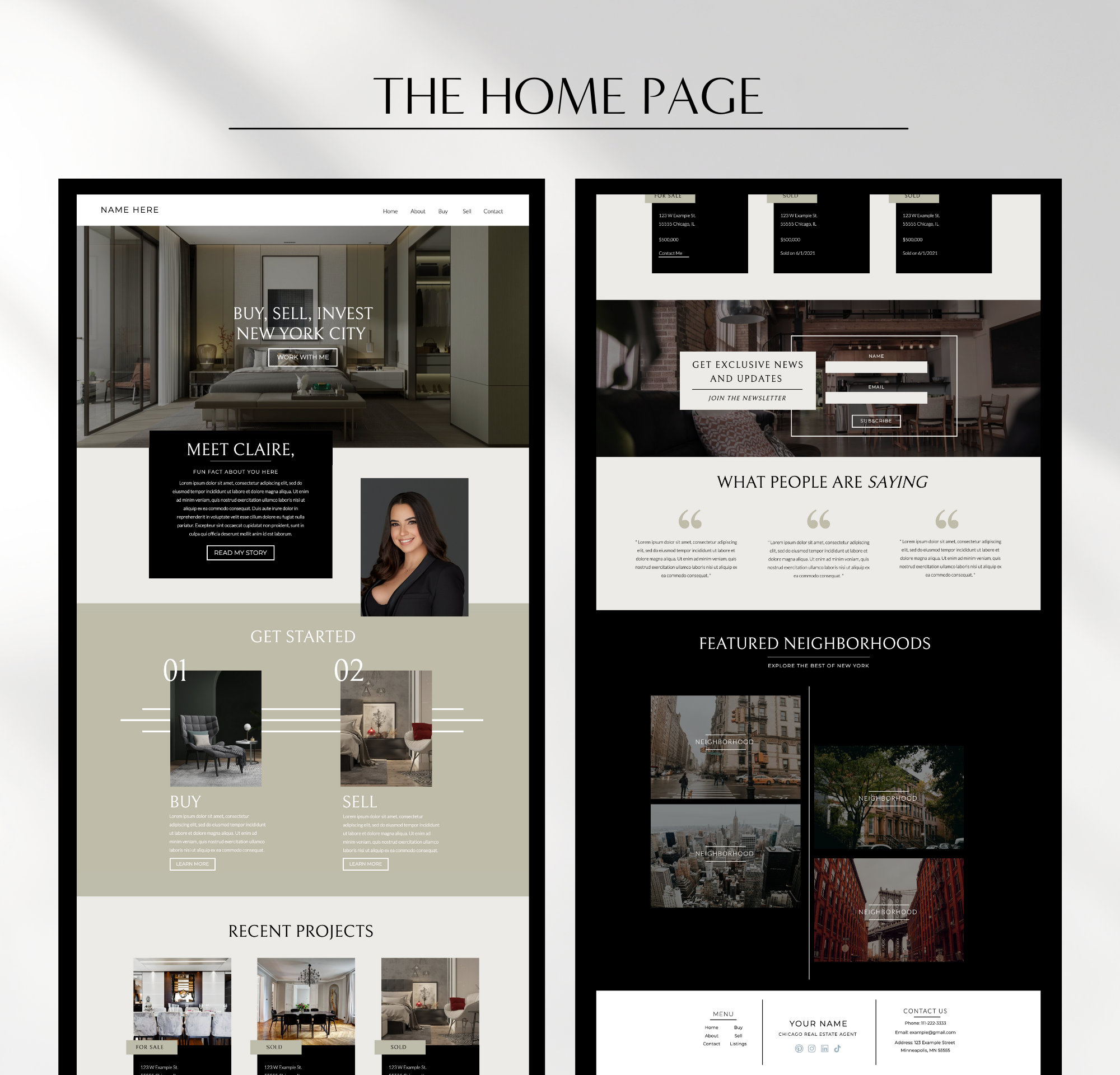 Realtor Website Design, Real Estate Website Template, Showit Website ...