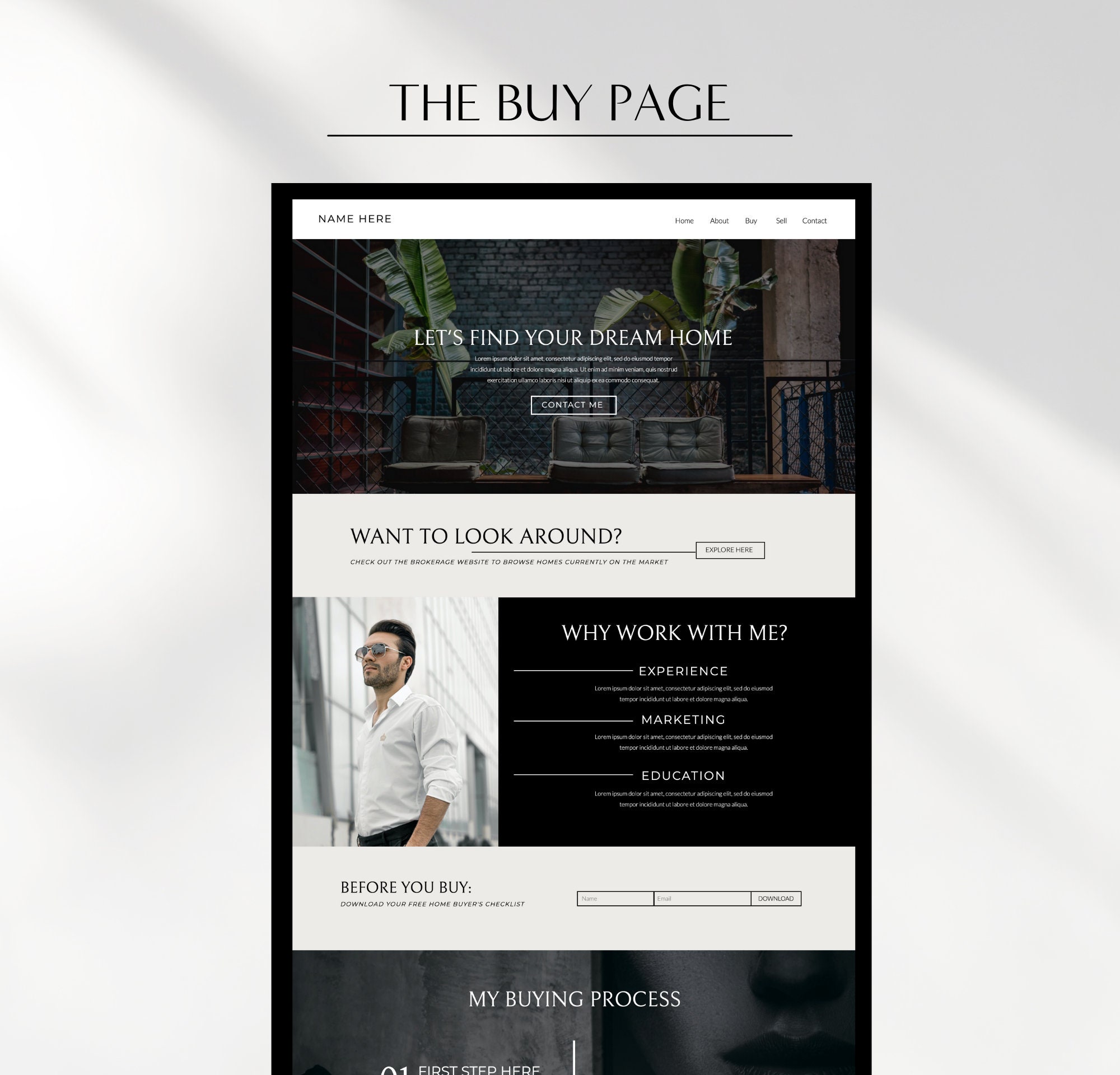 Realtor Website Design, Real Estate Website Template, Showit Website ...