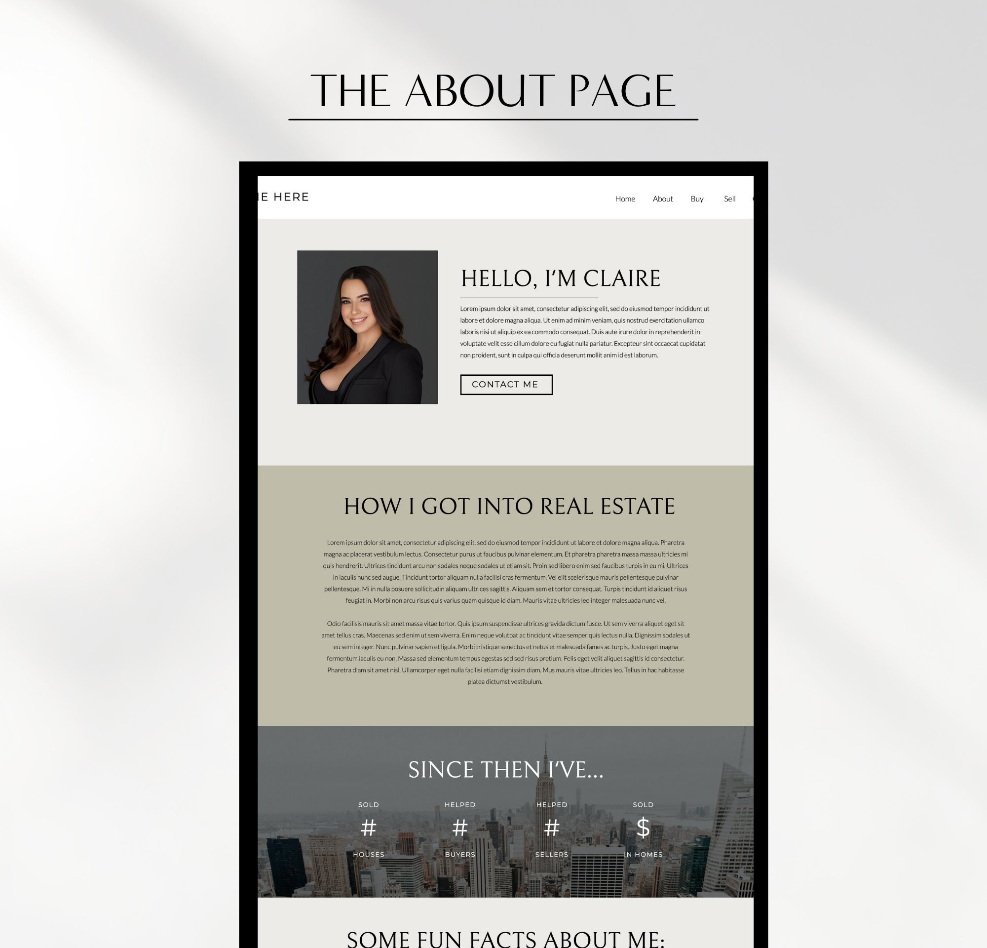 Realtor Website Design, Real Estate Website Template, Showit Website ...