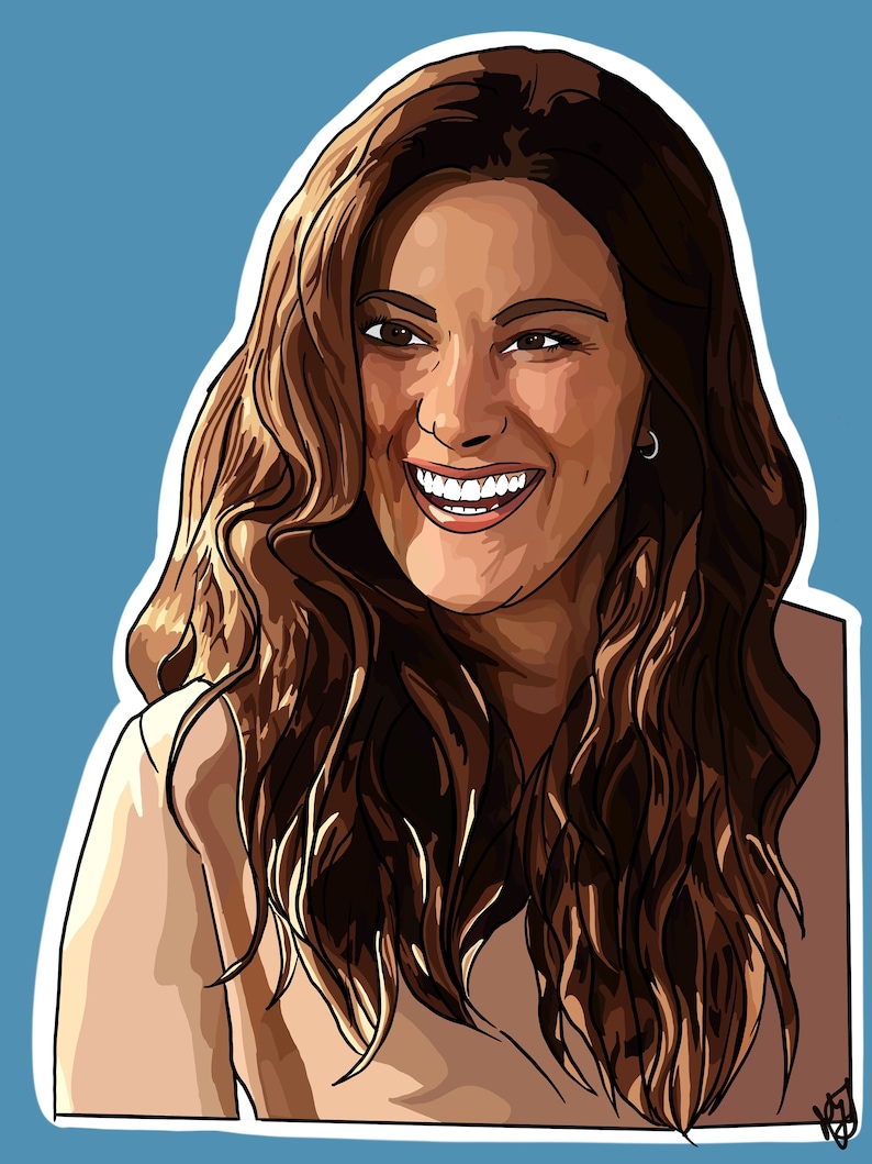 Hannah Waddingham Cartoon Digital Print Patriate - Etsy