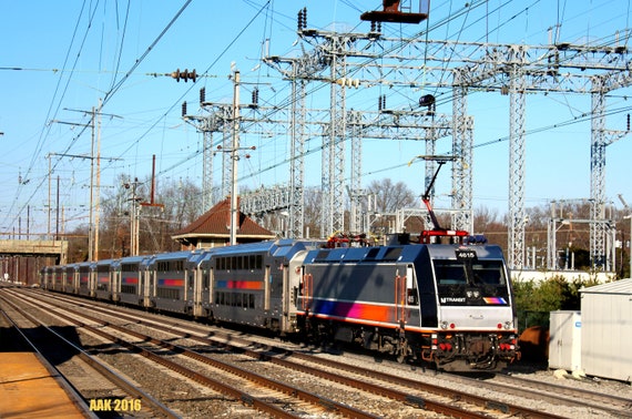 Wall Hangings Prints New Jersey Transit Commuter Train Princeton Jct NJ ...