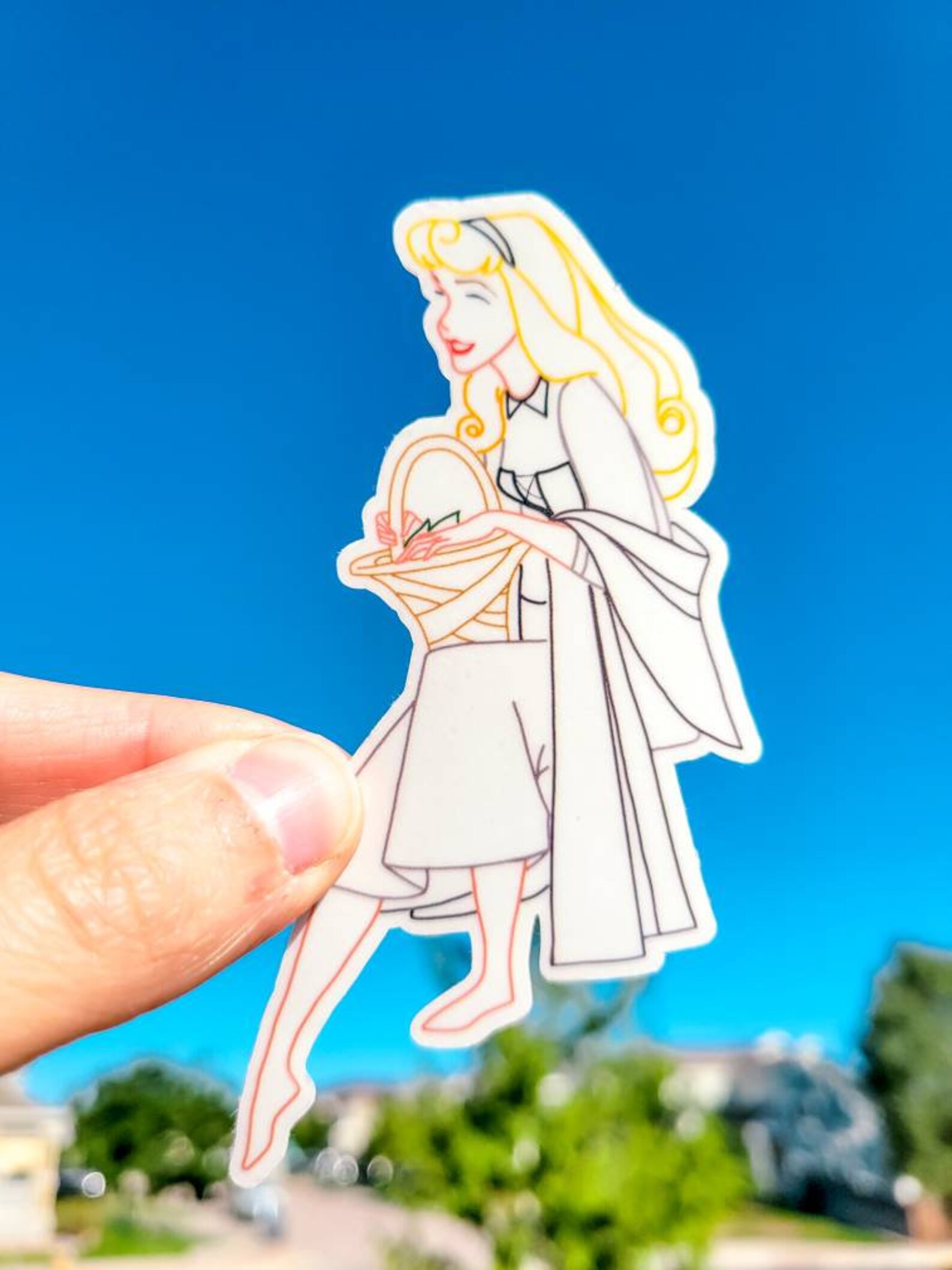 Inspired Briar Rose Sticker Clear Vinyl Aurora Sticker - Etsy
