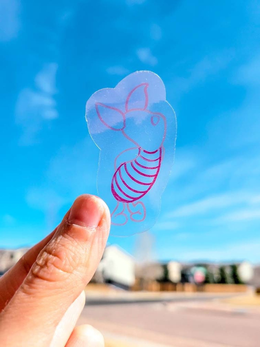 Disney Inspired Piglet Sticker Clear Vinyl Piglet Sticker - Etsy