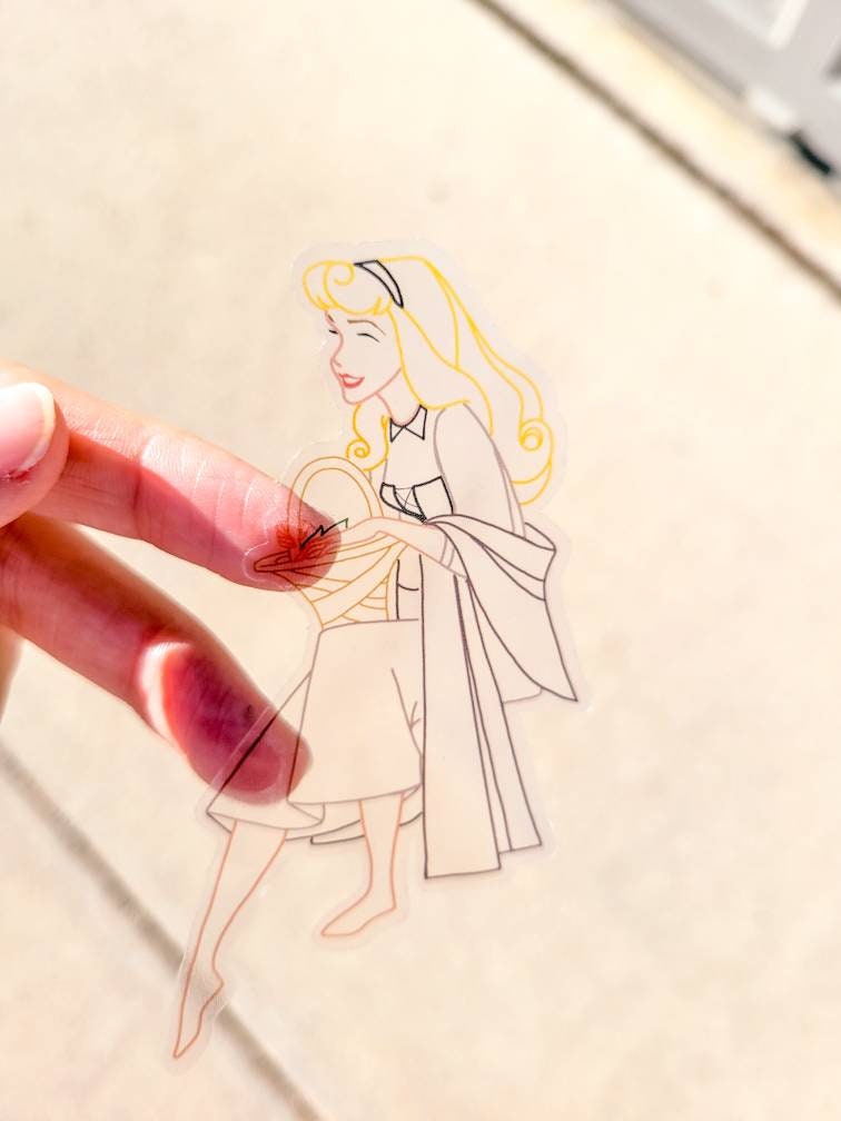Inspired Briar Rose Sticker Clear Vinyl Aurora Sticker - Etsy