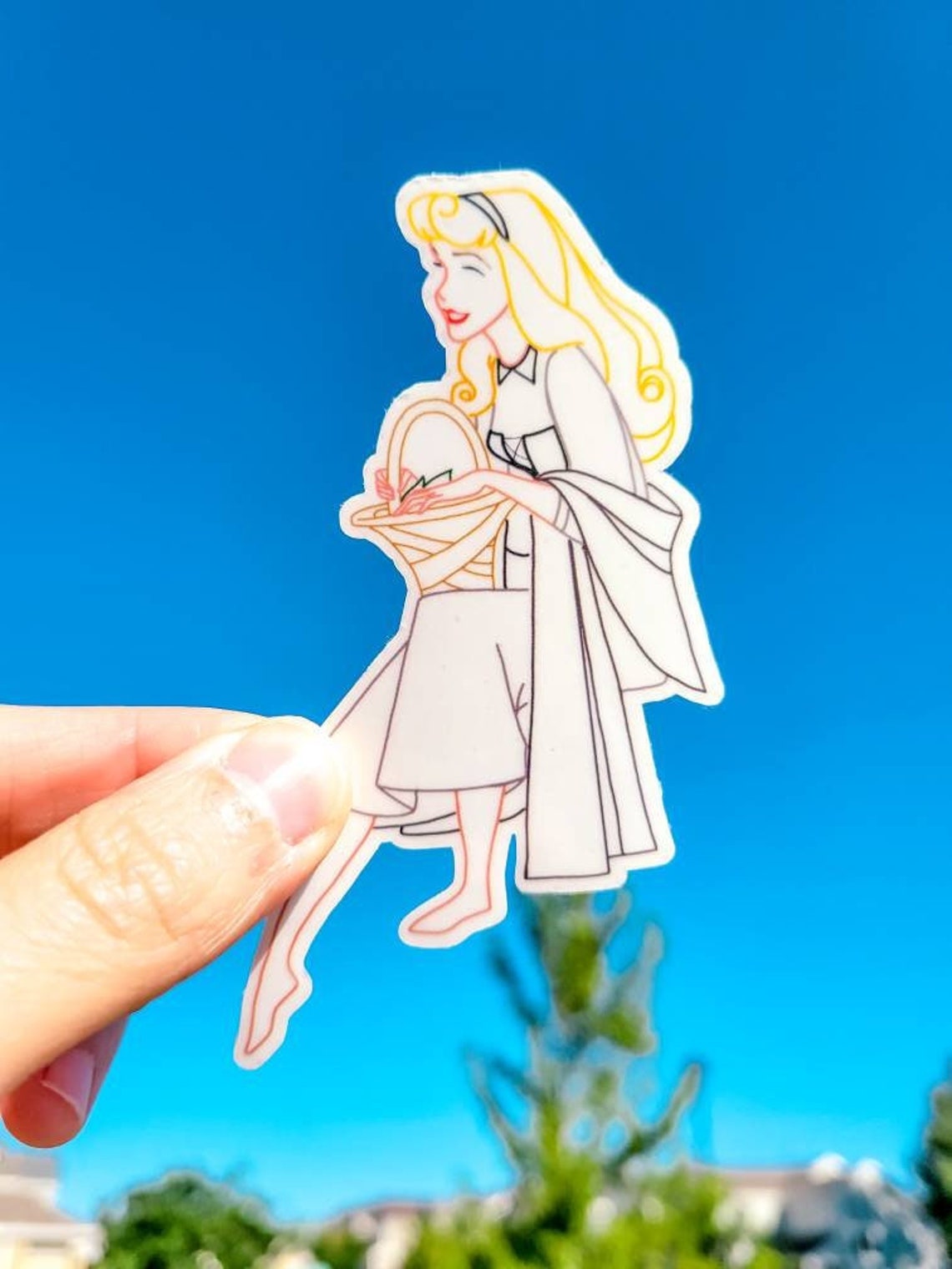 Inspired Briar Rose Sticker Clear Vinyl Aurora Sticker - Etsy