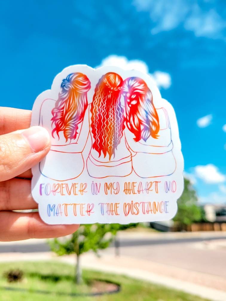 Best Friend Sticker Rainbow Sticker Decal Pink Girl Sticker Forever in ...