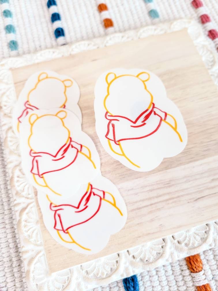 Disney Inspired Winnie the Pooh Sticker Clear Vinyl Pooh - Etsy