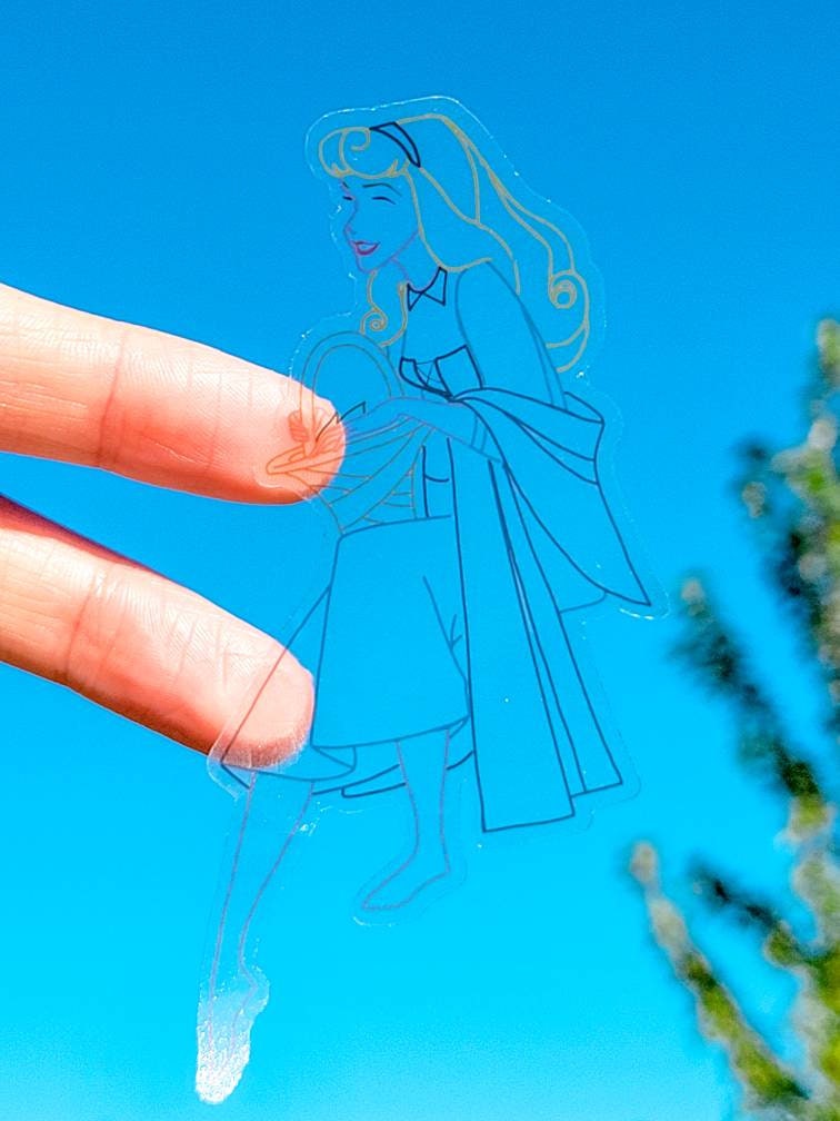 Inspired Briar Rose Sticker Clear Vinyl Aurora Sticker - Etsy