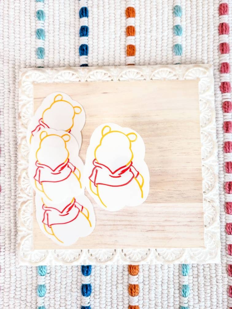 Disney Inspired Winnie the Pooh Sticker Clear Vinyl Pooh - Etsy