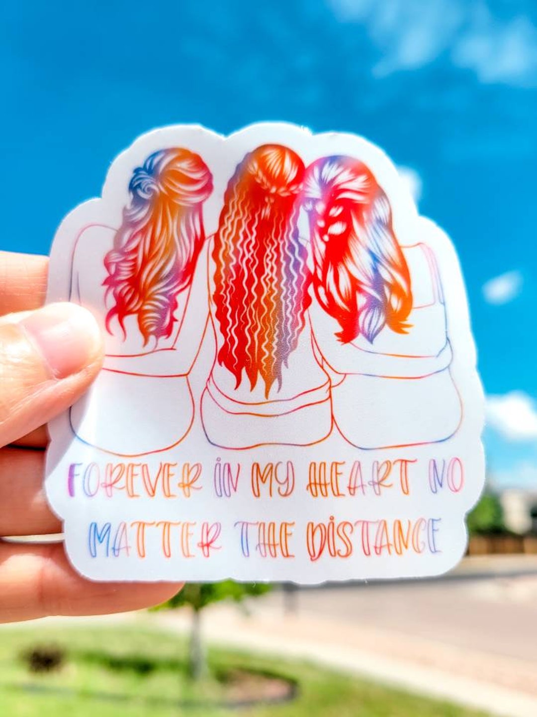 Best Friend Sticker Rainbow Sticker Decal Pink Girl Sticker Forever in ...