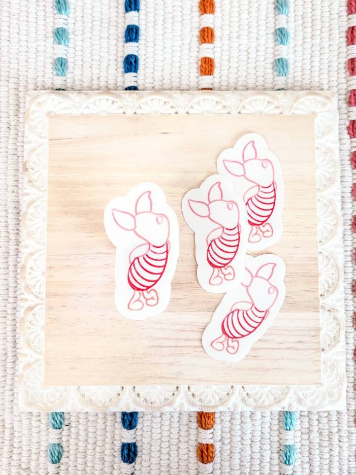 Disney Inspired Piglet Sticker Clear Vinyl Piglet Sticker - Etsy