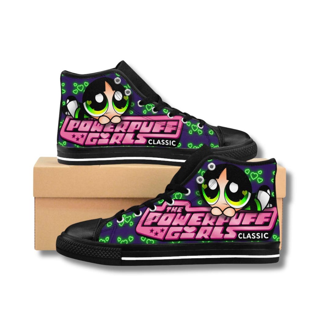 Butter Cup powerpuff Girls Apparel Sneakers Custom Brand New Women's ...