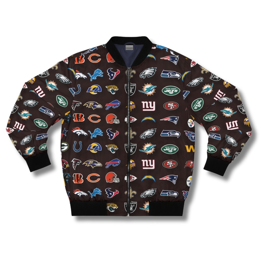 NFL sports Teams Apparel Bomber Jackets Brand New Men's Fashion - Etsy