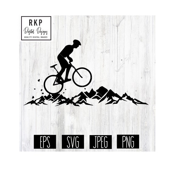 Mountain Bike Mountains SVG PNG Jpeg EPS Pdf Digital | Etsy