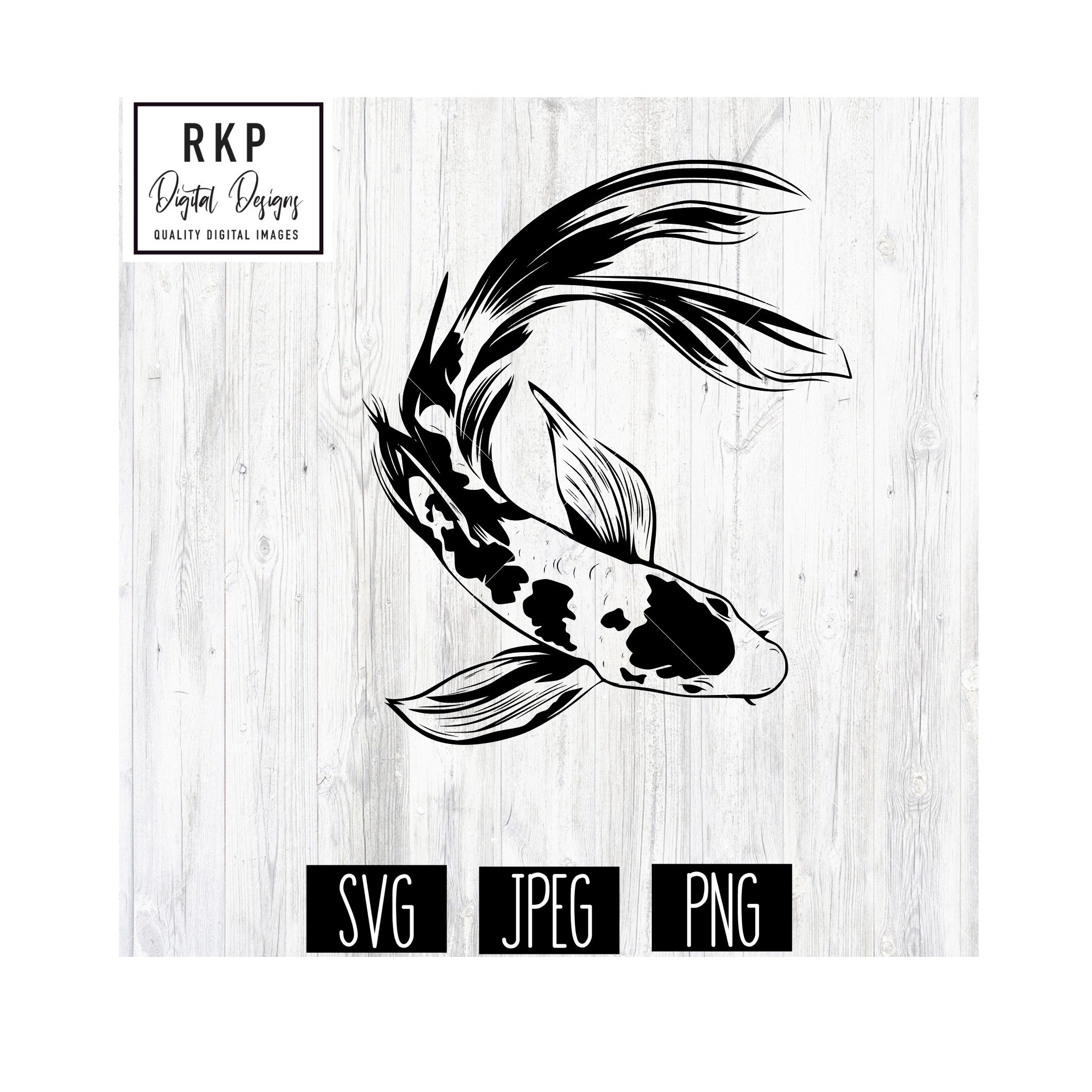 Koi, Japanese Koi, SVG, PNG, Jpeg - Digital Download Image - Etsy