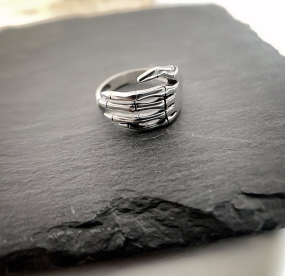 925 Sterling Silver Hand Ring_ Valentines Resizable Hand - Etsy