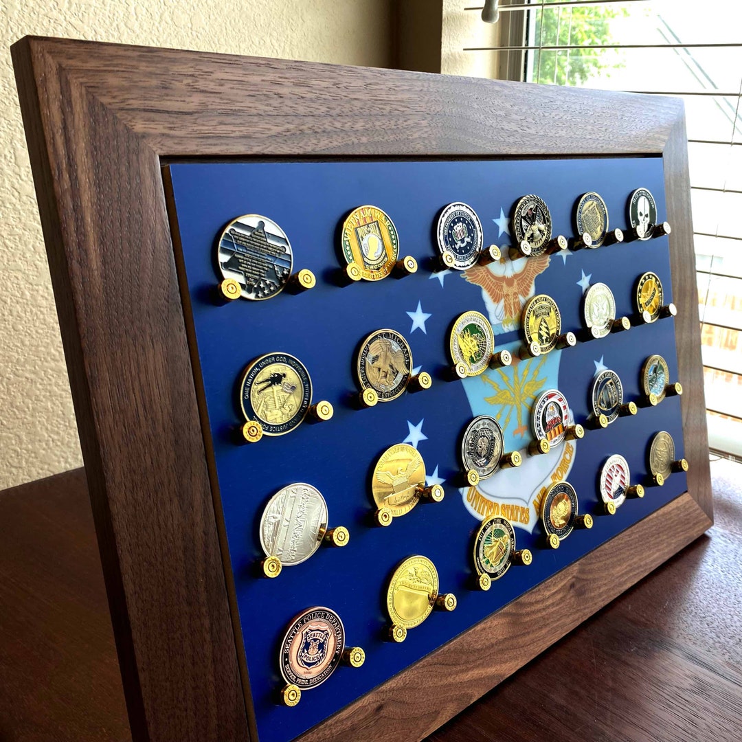 Air Force Challenge Coin Holder, Display to Showcase Their Achievements ...