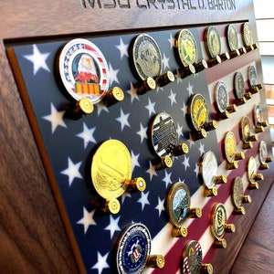 24CT USA Flag Coin Display to Showcase on the Wall or Desk. Perfect ...