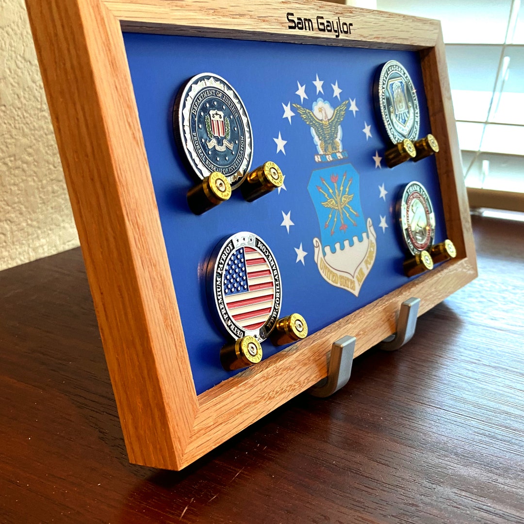 Air Force Flag 8-4 CT Coin Display to Showcase on the Wall or Desk ...