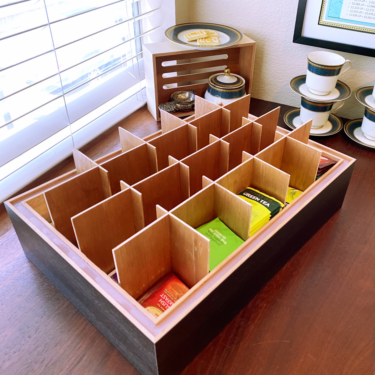 600 CT - Black Gabon Ebony Tea Box With Mahogany Inside and Swede ...