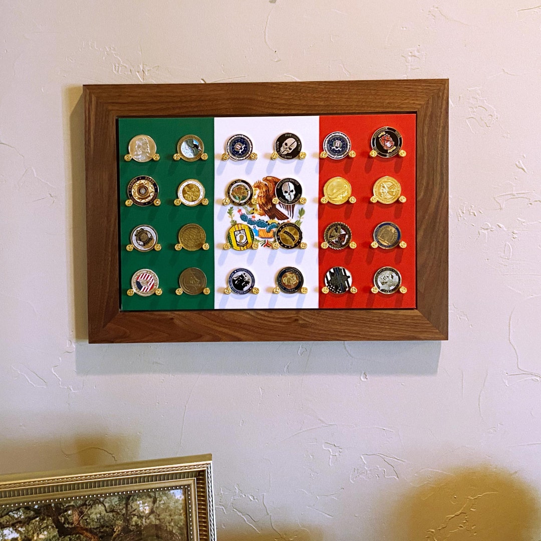 Mexico Coin Display, Personalizable and Made to Showcase on the Wall or ...