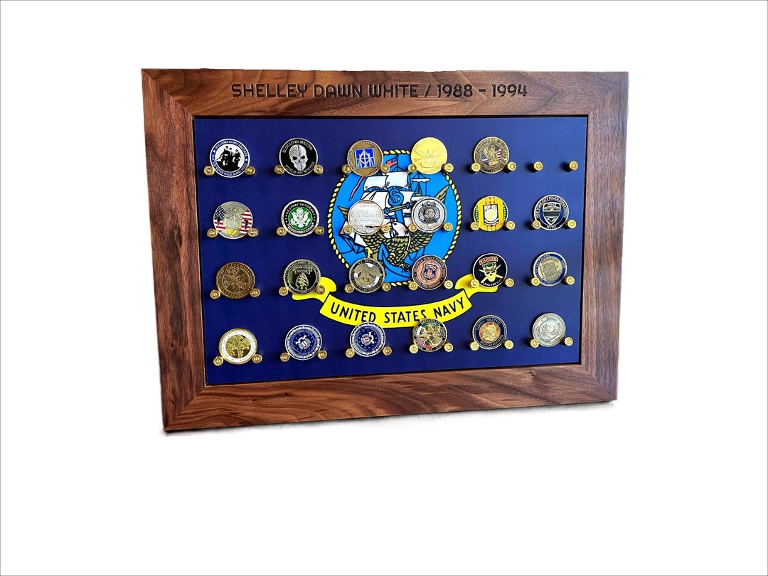 Navy Challenge Coin Display, USA Made to the Highest Standards to ...