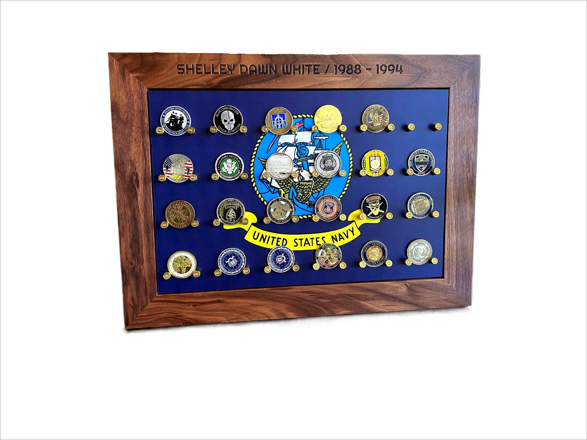 Navy Challenge Coin Holder Display to Showcase Their - Etsy