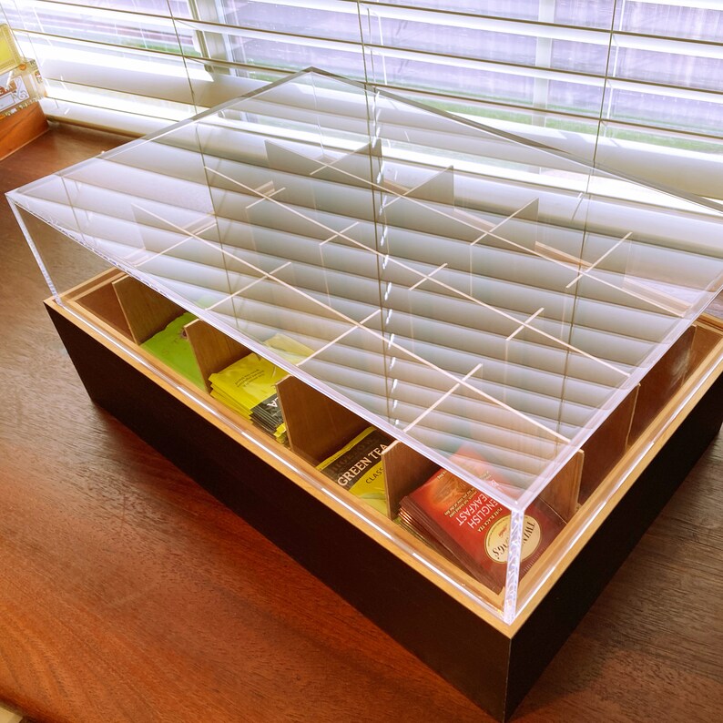 600 CT - Black Gabon Ebony Tea Box With Mahogany Inside and Swede ...