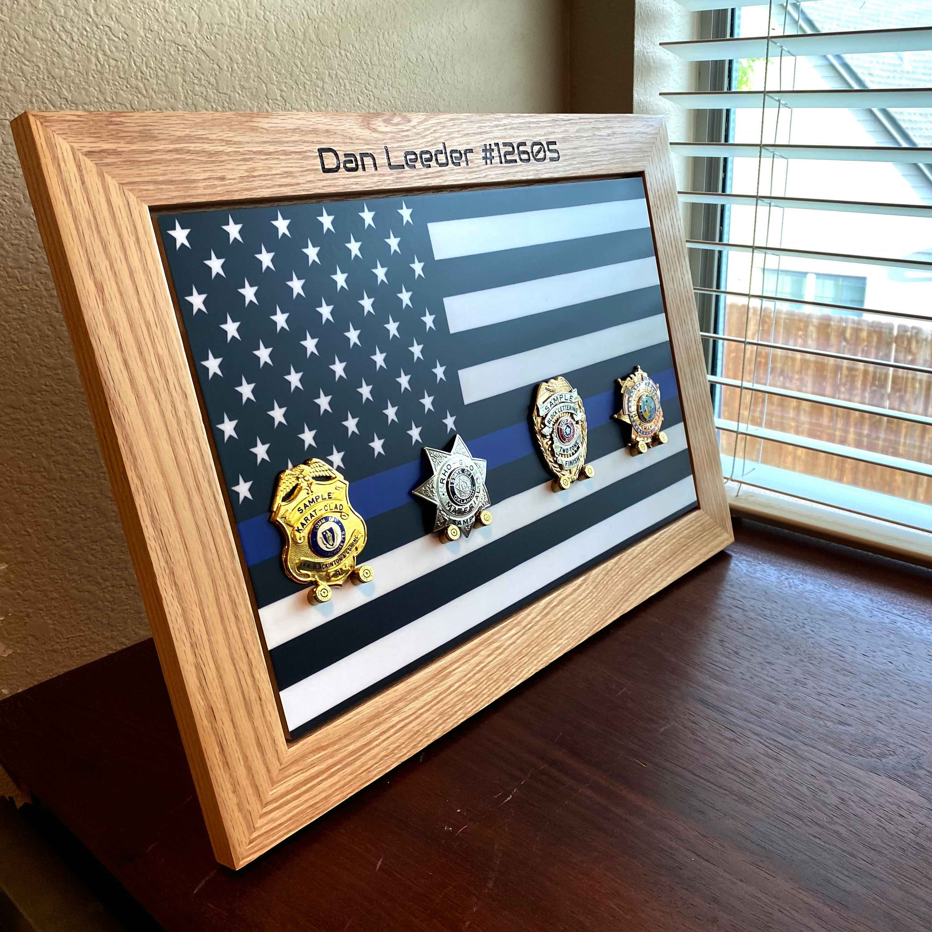 4-8 Police Badge Display to Showcase on the Wall or Desk. Perfect Gift ...
