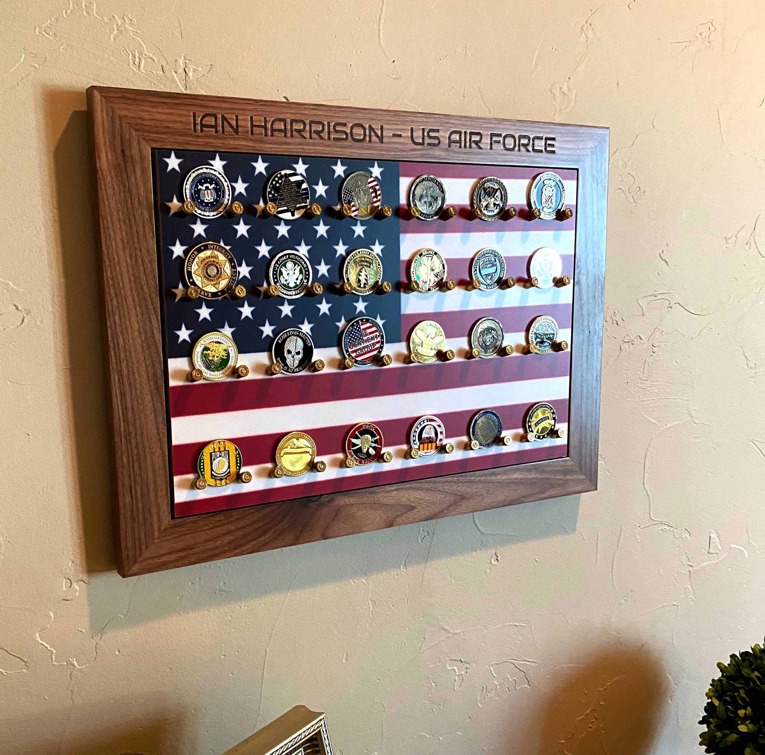 24CT USA Flag Coin Display to Showcase on the Wall or Desk. - Etsy