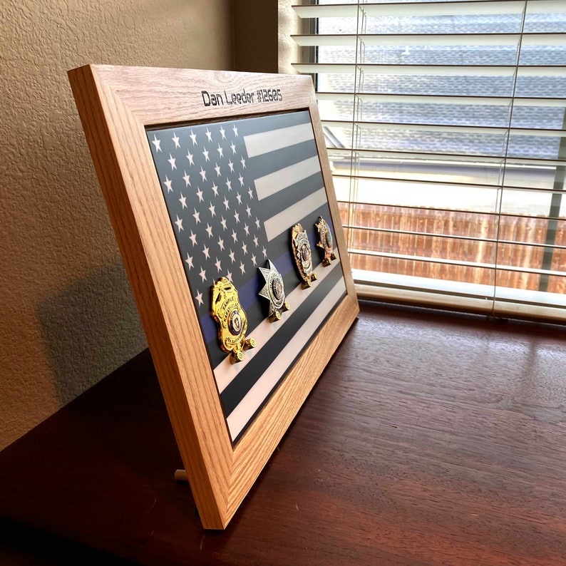 4-8 Police Badge Display to Showcase on the Wall or Desk. Perfect Gift ...