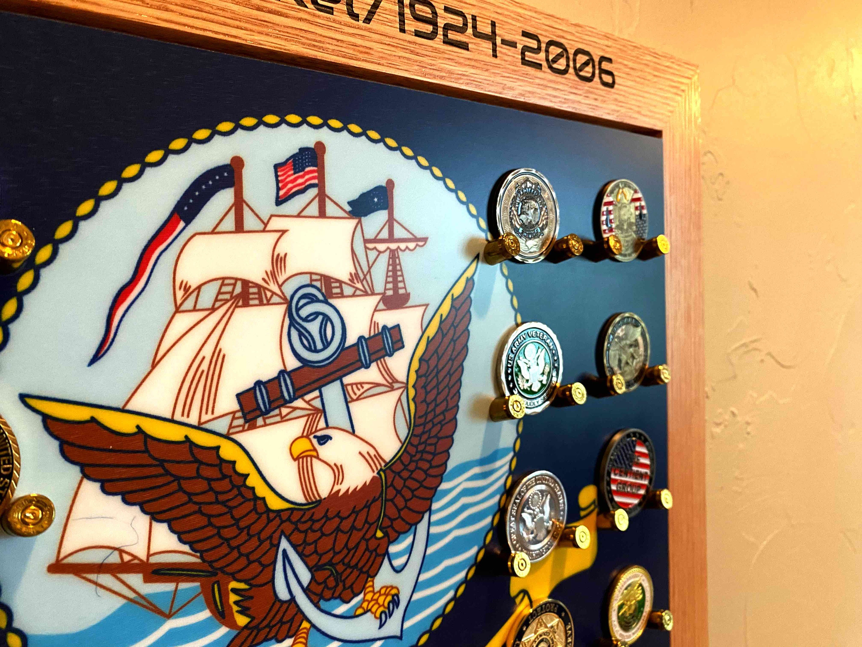 Navy Challenge Coin Holder, Display to Showcase Their Achievements ...