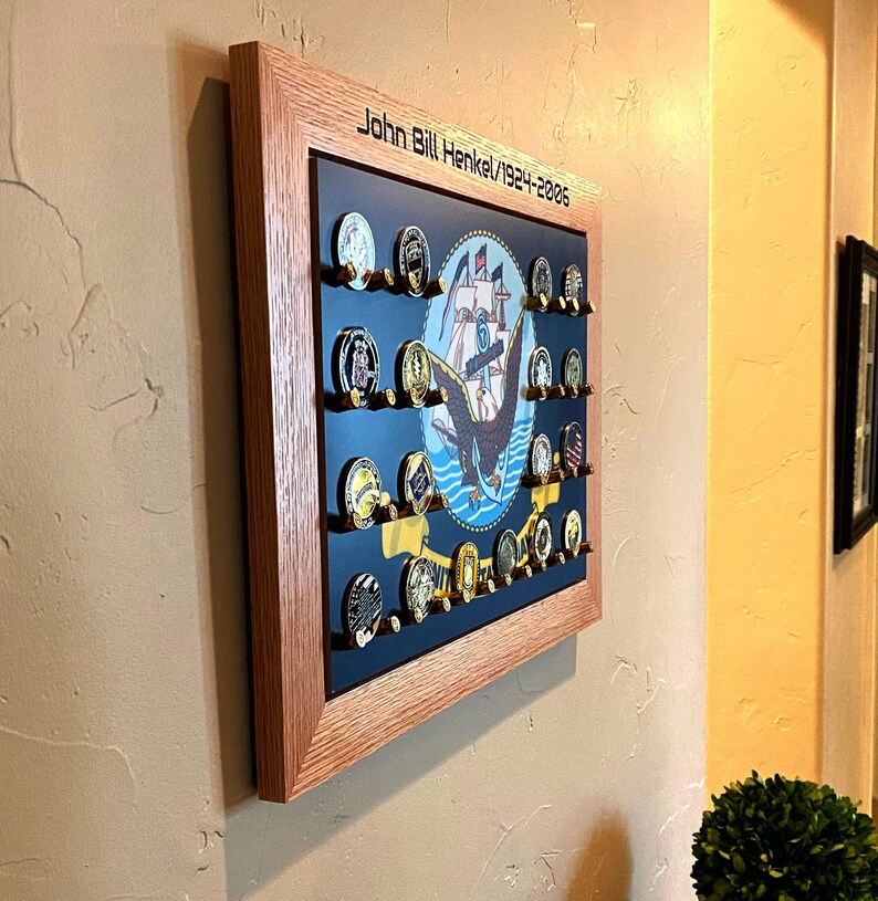 Navy Challenge Coin Holder, Display to Showcase Their Achievements ...