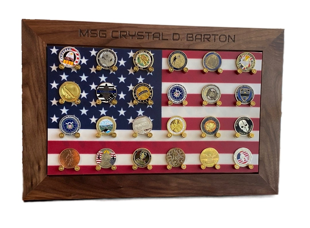 American Flag Coin Display, USA Made to the Highest Standards to ...