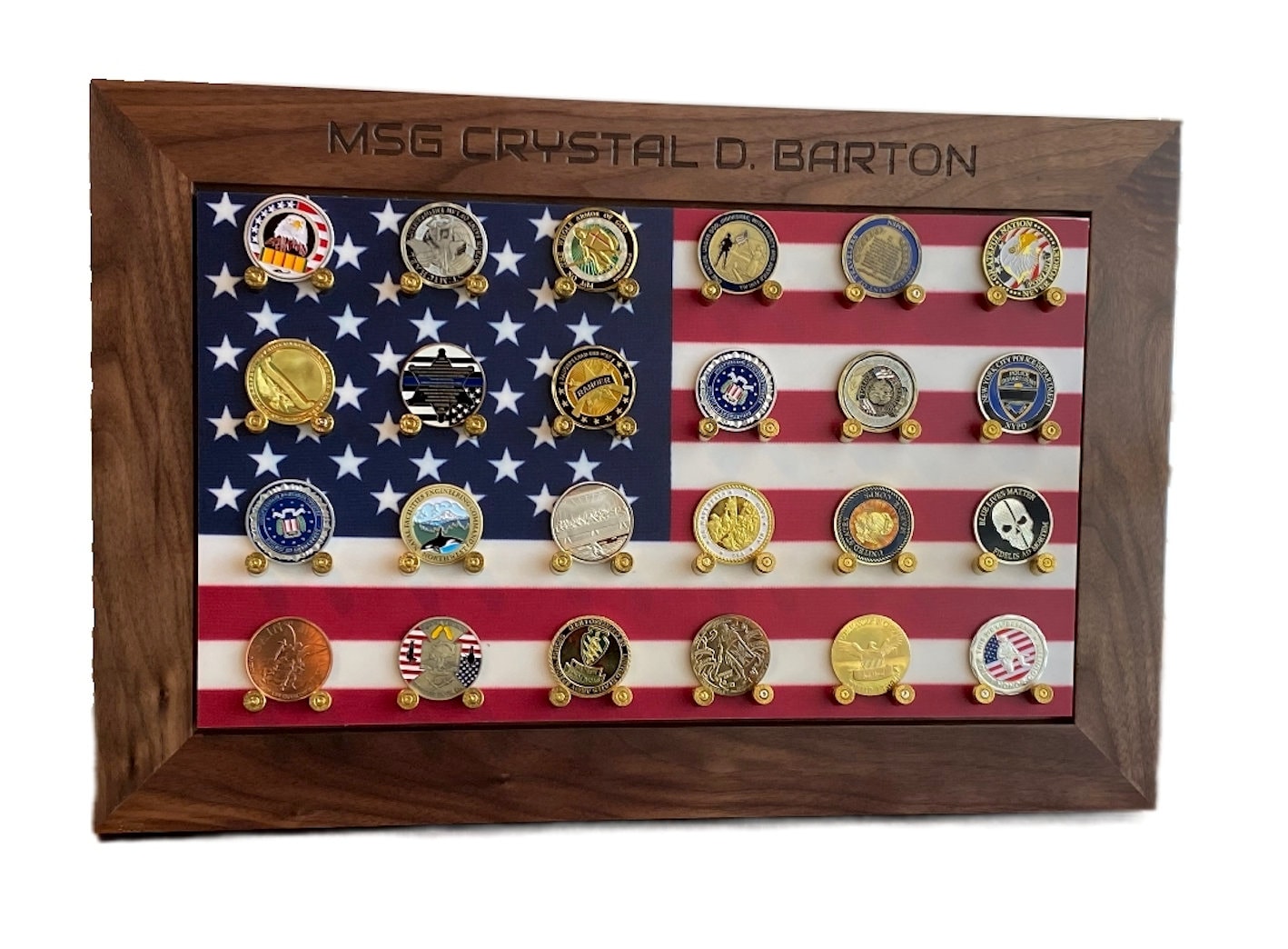 American Flag Coin Display USA Made to the Highest Standards - Etsy