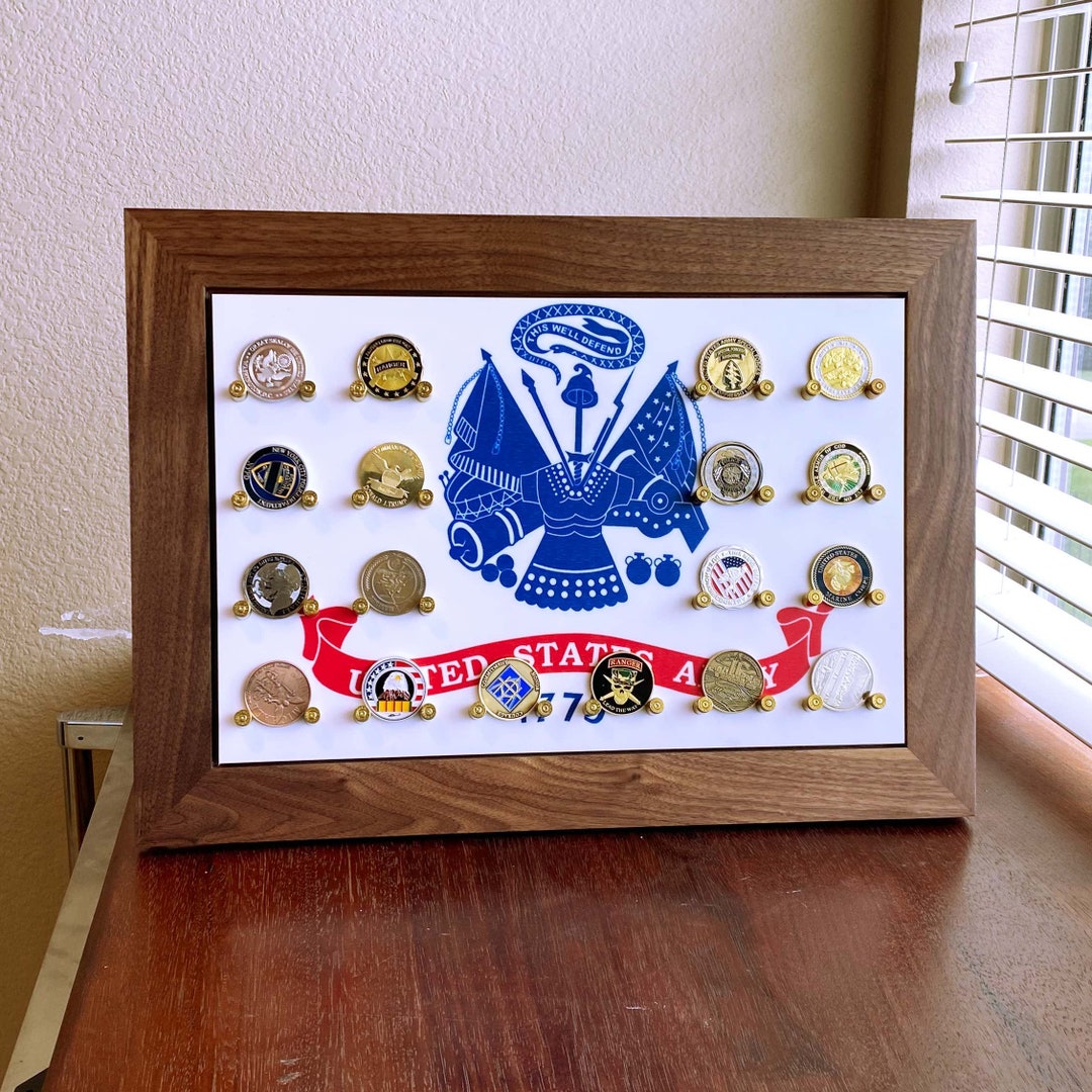 Army Challenge Coin Holder, Display to Showcase Their Achievements ...
