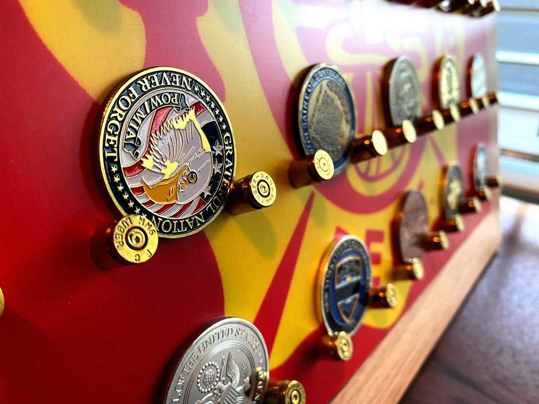 Fireman Challenge Coin Holder, USA Made to Showcase on the Wall or Desk ...