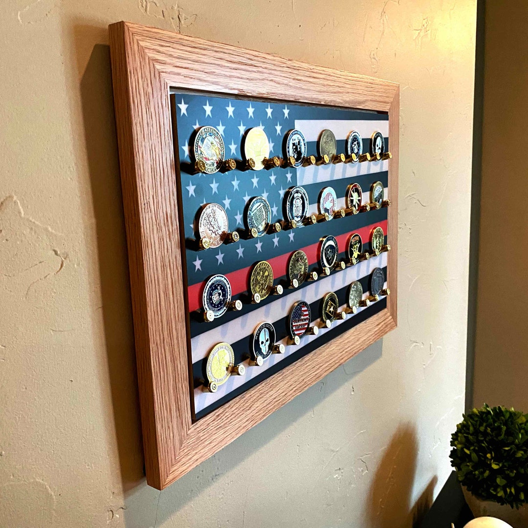 Fireman Challenge Coin Holder, USA Made to Showcase on the Wall or Desk ...