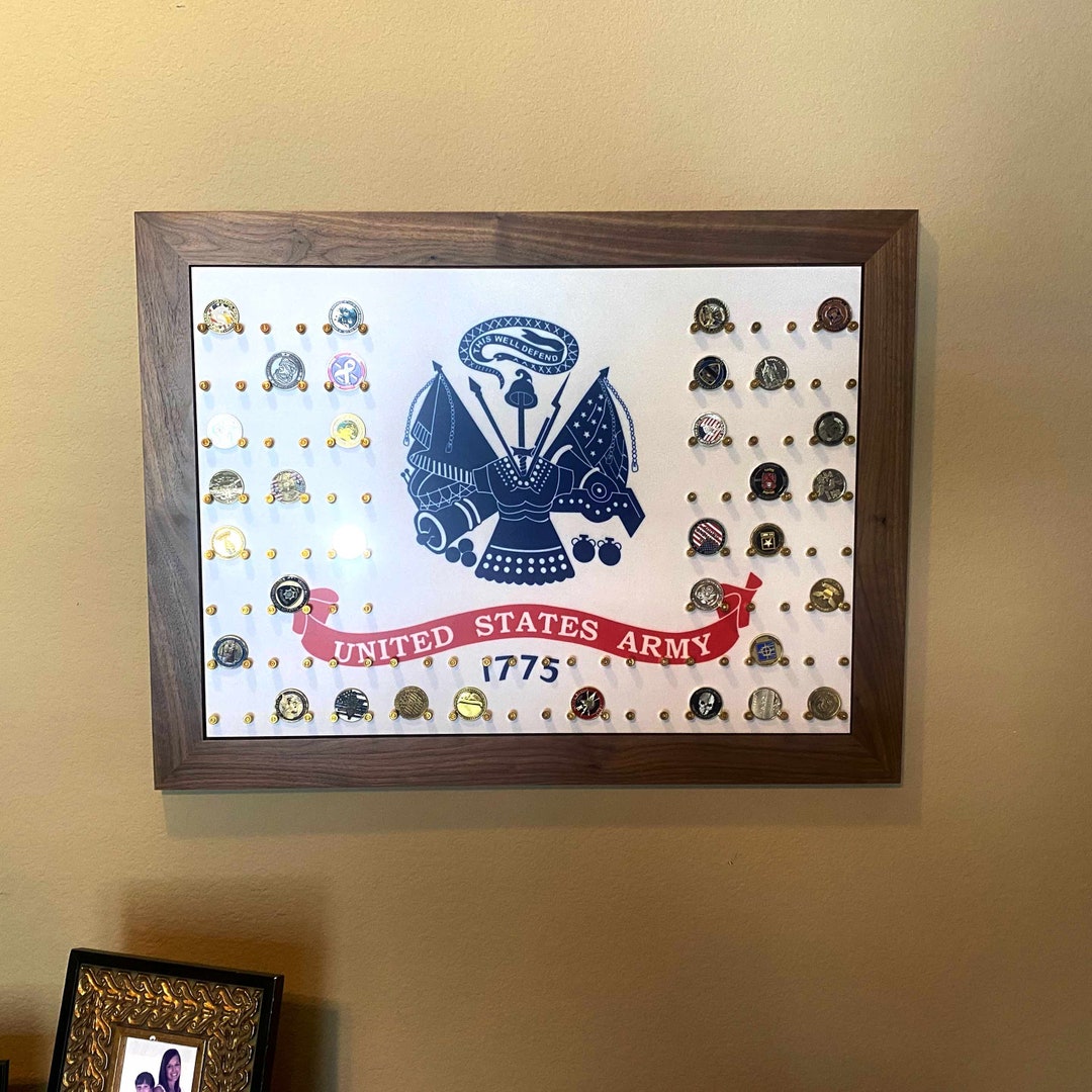 88CT Army Flag Coin Display to Showcase on the Wall. Perfect Gift for ...
