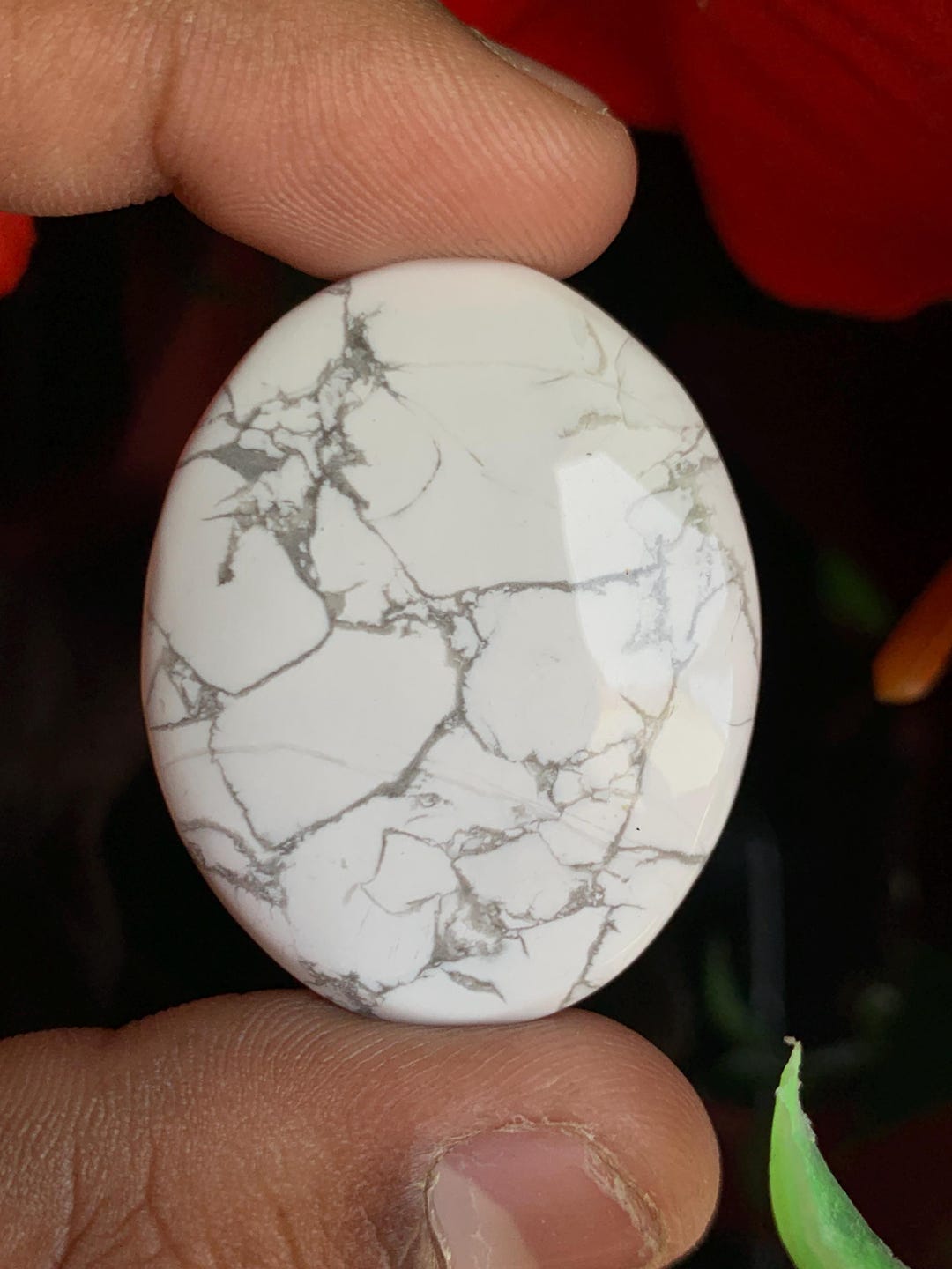 Howlite Cabochon, Grey & White Howlite Gemstone - Etsy