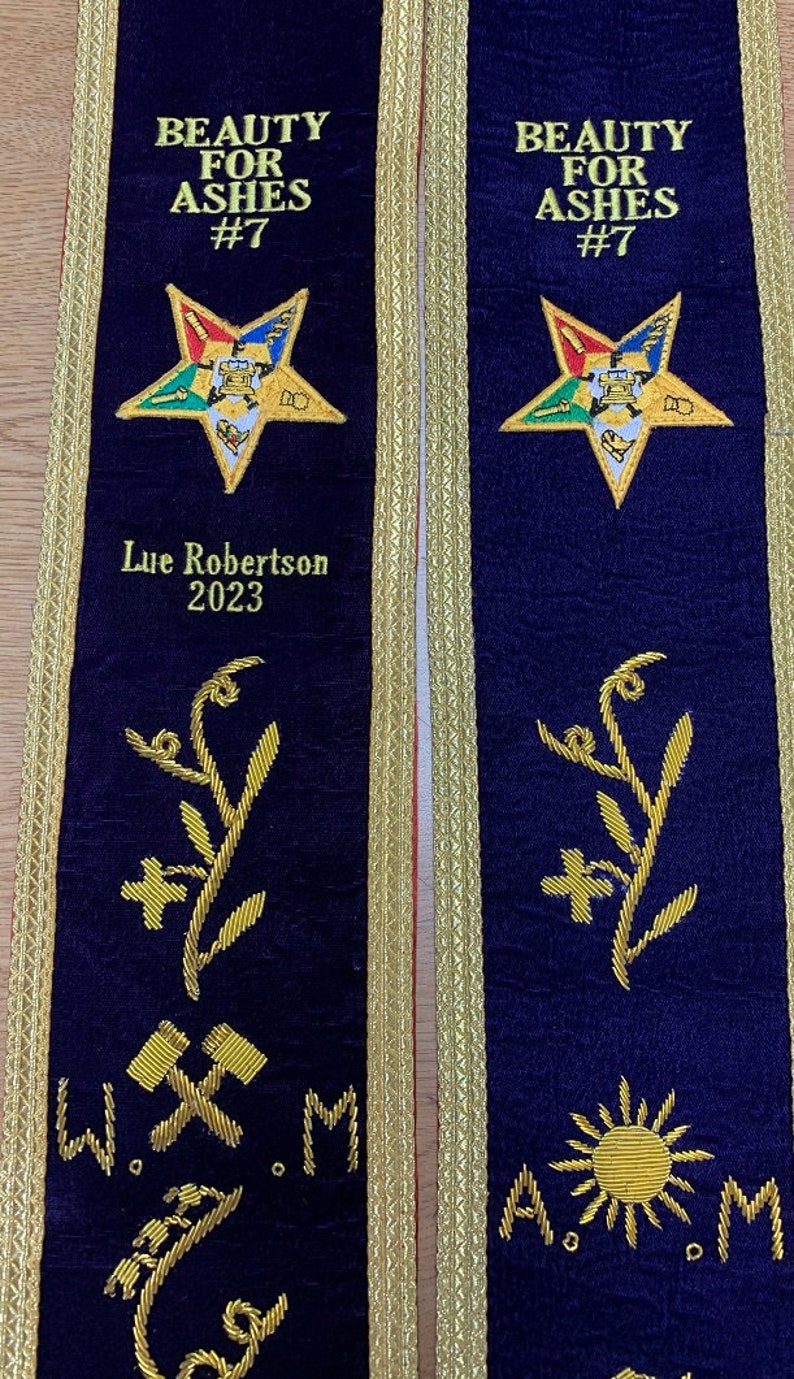 Associate Matron Sash - Etsy