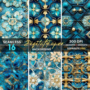 Geometric Digital Paper: Seamless Watercolor Textures (PNG) - Etsy