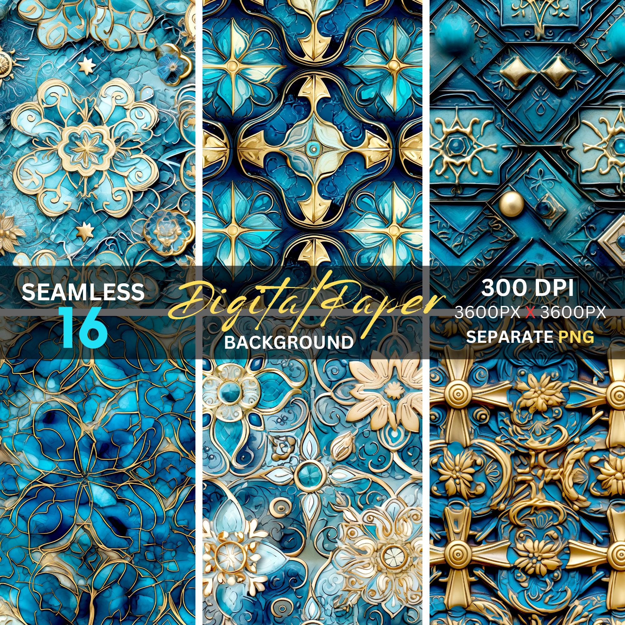 Geometric Digital Paper: Seamless Watercolor Textures (PNG) - Etsy