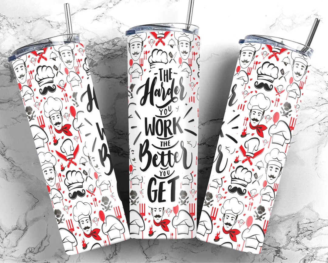 Chef Tumbler Wrap PNG: 20oz Skinny Sublimation Design (digital Download ...