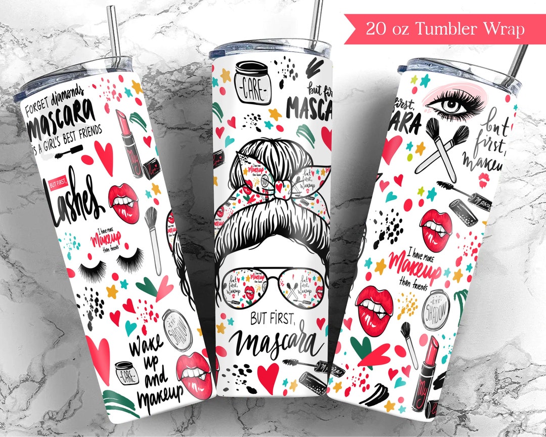 Makeup Tumbler Wrap, Cosmetic Lover Design (20oz PNG) - Etsy