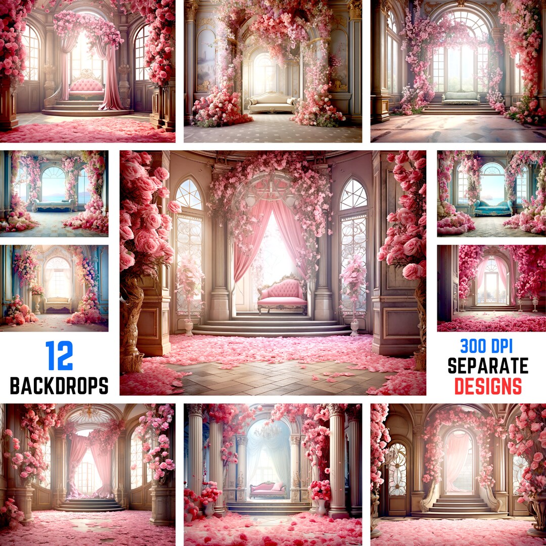 Digital Flowers Room Backdrops for Photography Maternity - Etsy